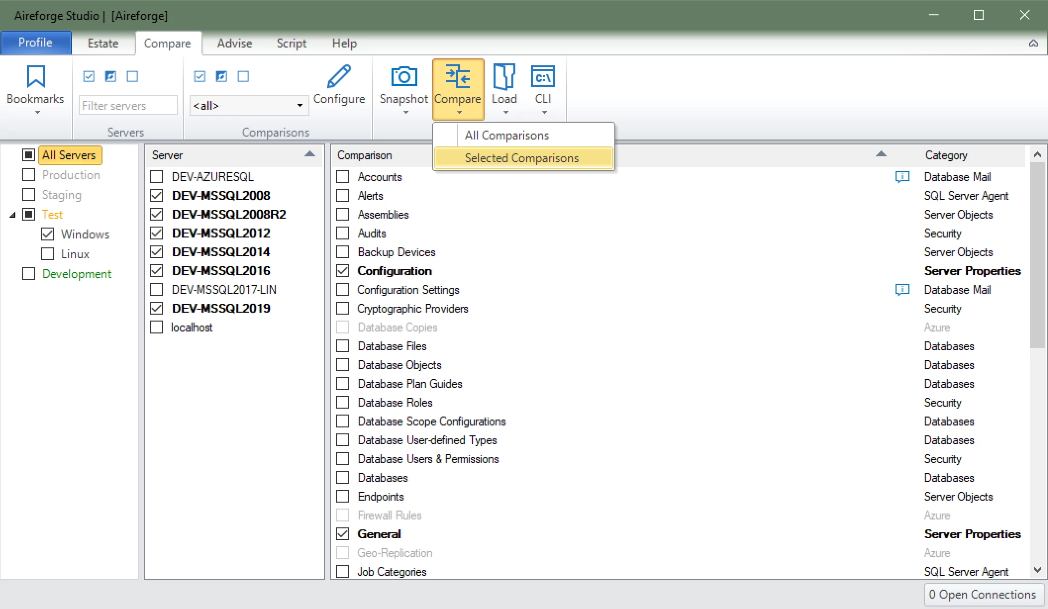 Performing a Comparison | Aireforge®